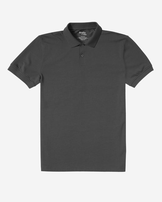 Grey Neat Polyester Men's Dry All Day Polo T-Shirt