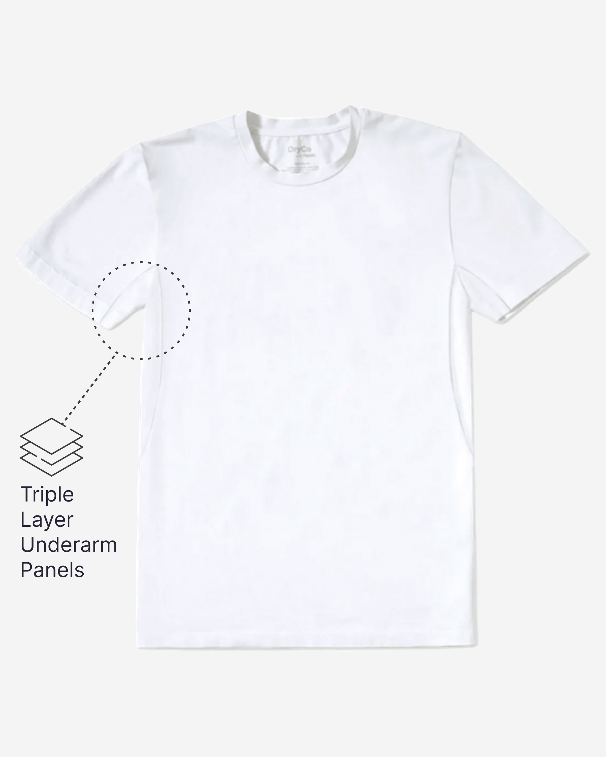 Undershirt Neat Polyester Men's Pit Stopper T-Shirt